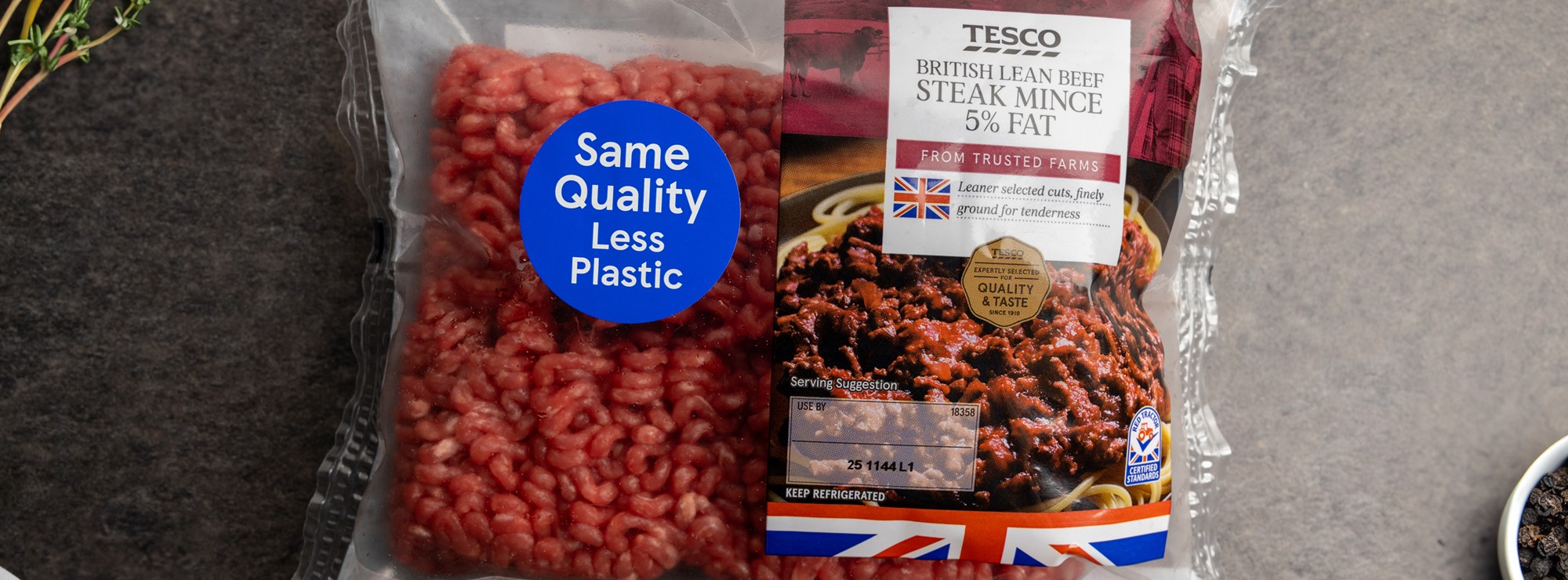 Tesco unveils fresh mince ‘pillow packs’ that use less plastic