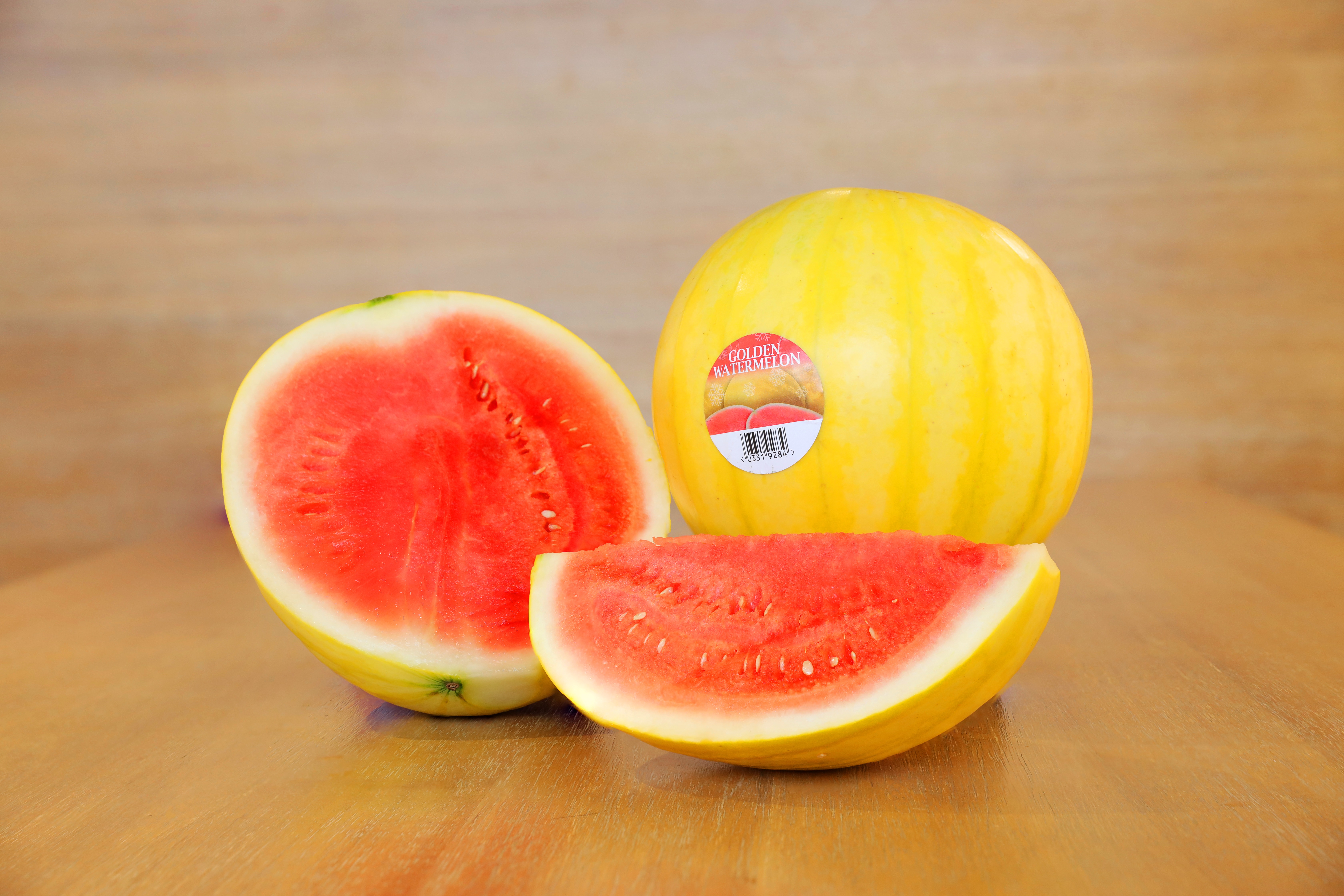 Rare yellow-skinned watermelon