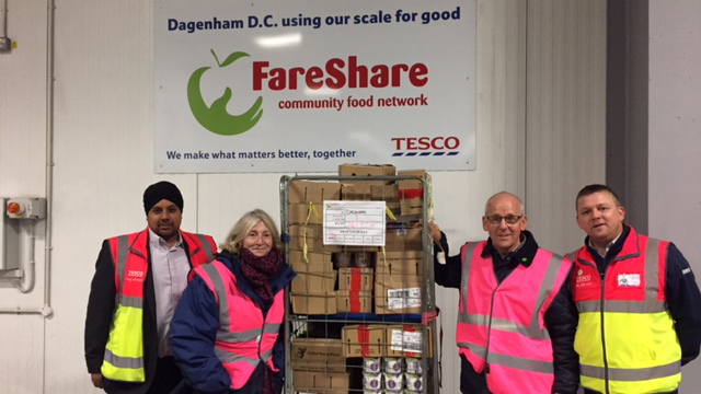 Surplus food from Tesco Distribution Centres helps millions