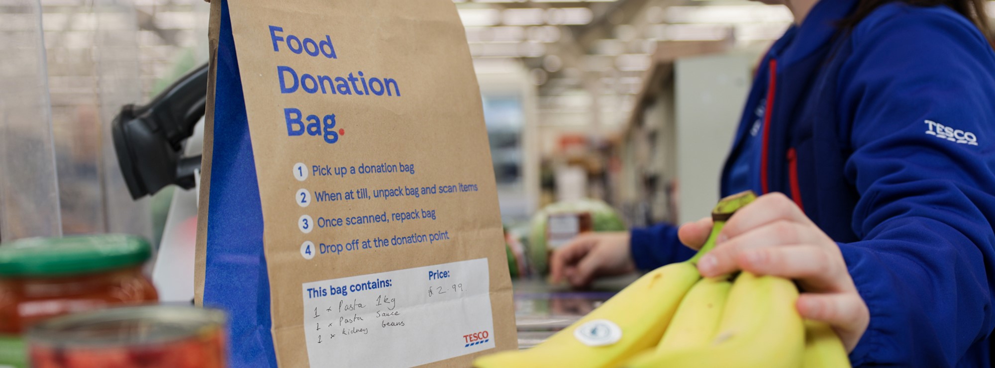 Food bank donation bags to be sold in 300 Tesco stores