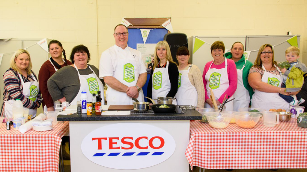 Tesco surplus food project Swansea